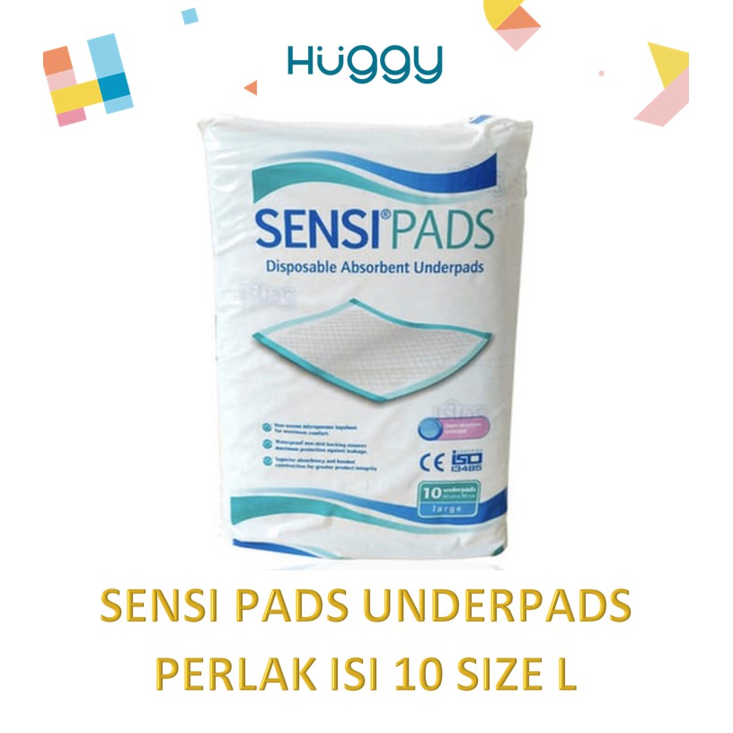 Jual Sensi Pads Underpad Perlak Bayi Alas Popok L Large Besar 10 ...