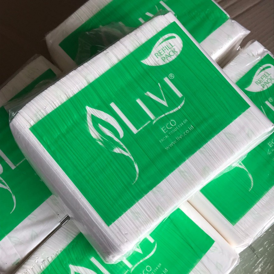 Jual Tisu LIVI Eco Facial Tissue 2 ply Refill 600 lembar | Shopee Indonesia