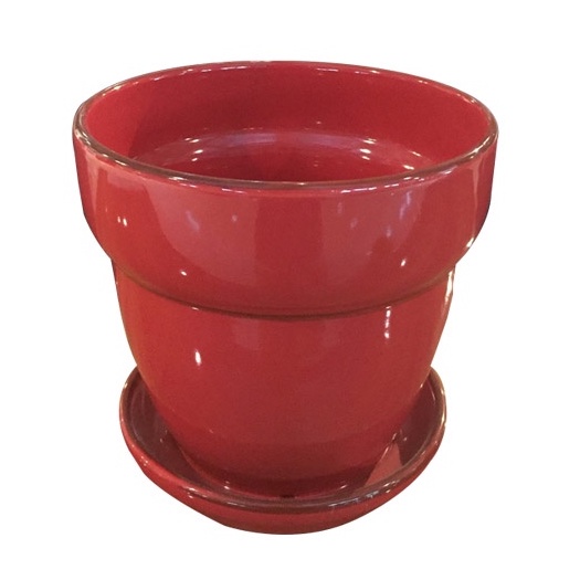 Jual INTERIO Keramik Pot Bunga Tanaman Ceramic Pot Red YG513195 ...