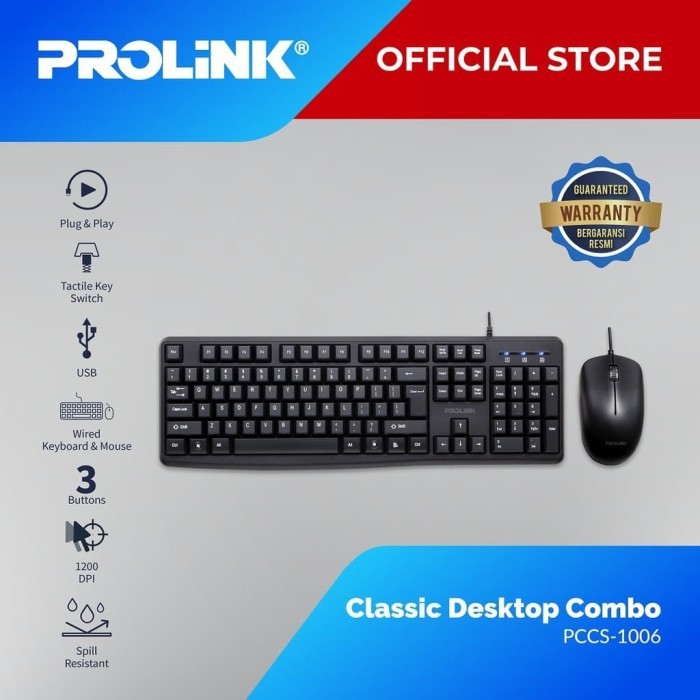 Jual Keyboard Mouse Prolink PCCS1006 Keyboard & Mouse Pccs-1006 ...