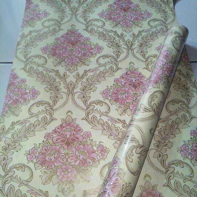 Jual Wallpaper Stiker Batik Pink Coklat 10m | Shopee Indonesia