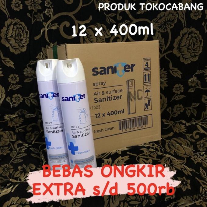Jual SANITER Spray Aerosol - Air&Surface Sanitizer Fresh Clean 400ml ...