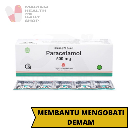 Jual Paracetamol 500mg Box isi 100 Tablet (PIM) | Obat Demam ...