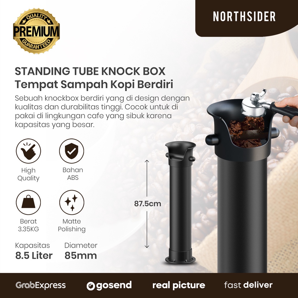 Jual Standing coffee knock box tube bin coffee wadah ampas kopi berdiri ...