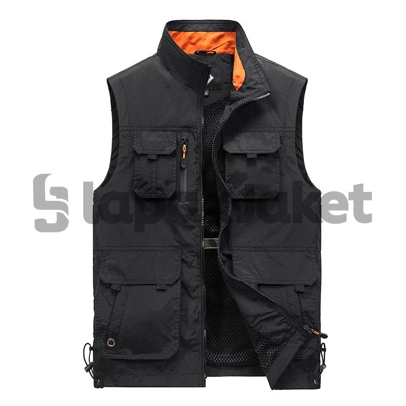 Jual Rompi wartawan pria/rompi lapangan/rompi kerja/rompi keren/rompi ...