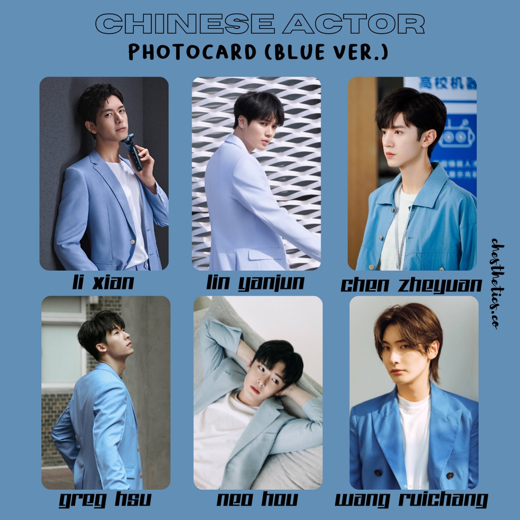 Jual Aktor China Actor Blue Suit Ver. Photocard (Neo Hou Wang Ruichang ...