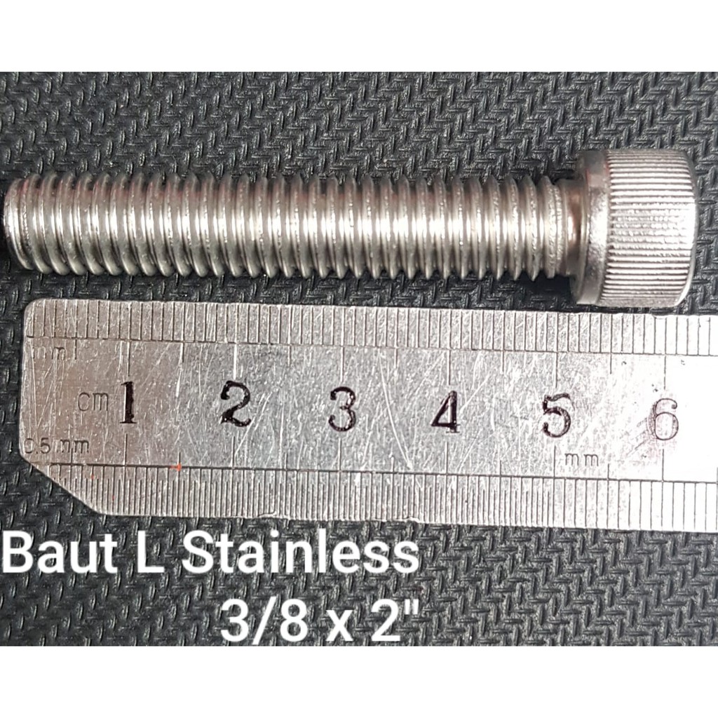 Jual BAUT L 3/8 X 2 (S/S) | Shopee Indonesia