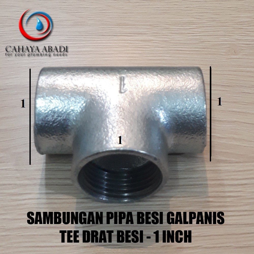 Jual TEE BESI 1 INCH - SAMBUNGAN PIPA BESI GALVANIS - GALUNGGUNG | Shopee Indonesia