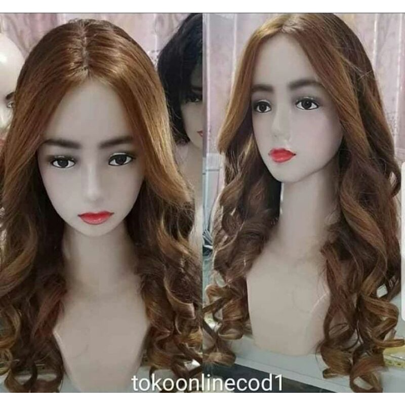 Jual Rambut Palsu /Wig Wanita Hairclip Panjang Belah Tengah Murah ...