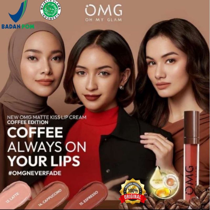 Jual OMG | Omg | Oh My Glam Matte Kiss Lip Cream | Lipcream | Lipstik | Shopee Indonesia