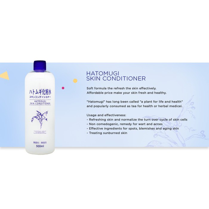 Jual Hatomugi Skin Conditioner 500 ml Original (BPOM) / HATOMUGI SALE ...