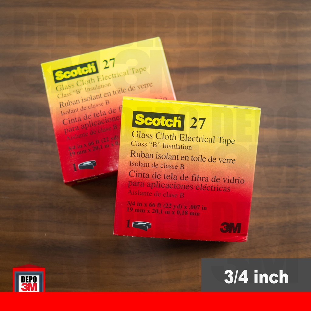 Jual 3M Scotch 27 3/4 in Glass Cloth Electrical Tape | Shopee Indonesia