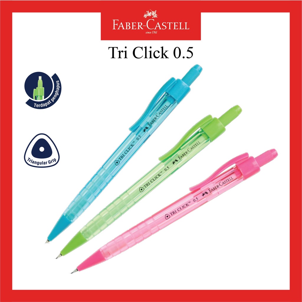 Jual Pensil Mekanik Faber Castell / Tri Klik Mechanical Pencil / Ukuran ...
