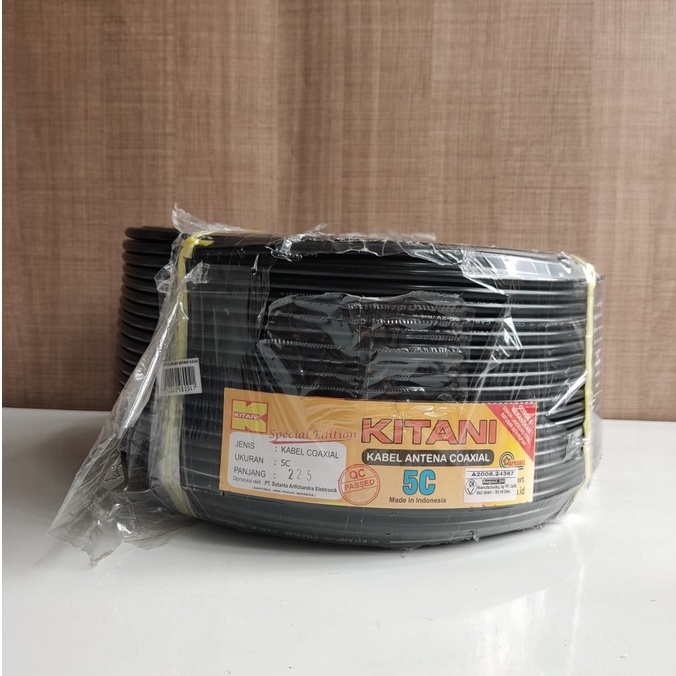 Jual Kitani Kabel TV Coaxial 5C-2V RG6 225M (1 Roll) | Shopee Indonesia