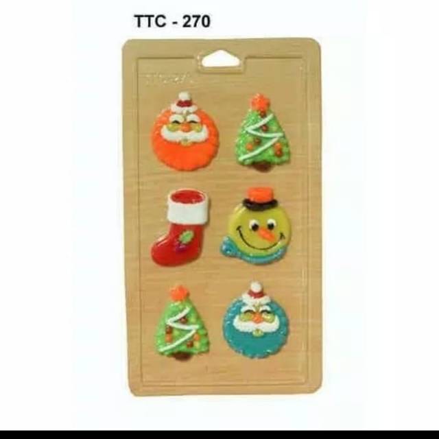 Jual Cetakan mika coklat puding fondant pohon natal santa claus merry ...