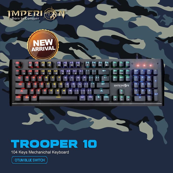 Jual Keyboard Gaming Mechanical Imperion Trooper 10 fullsize RGB - Kg ...