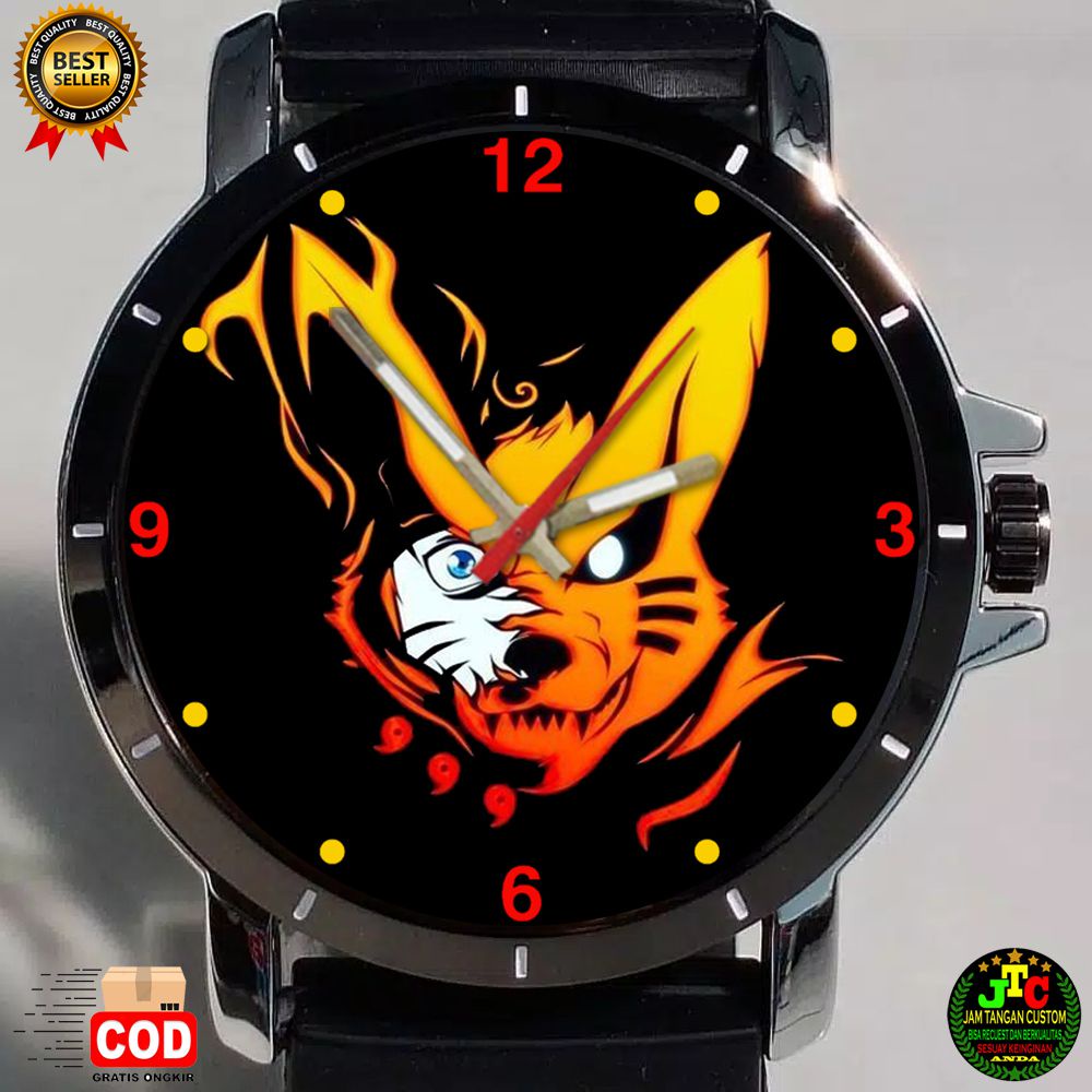 Jual Naruto Jam Tangan Pria naruto Logo Request Termurah Free Box ...
