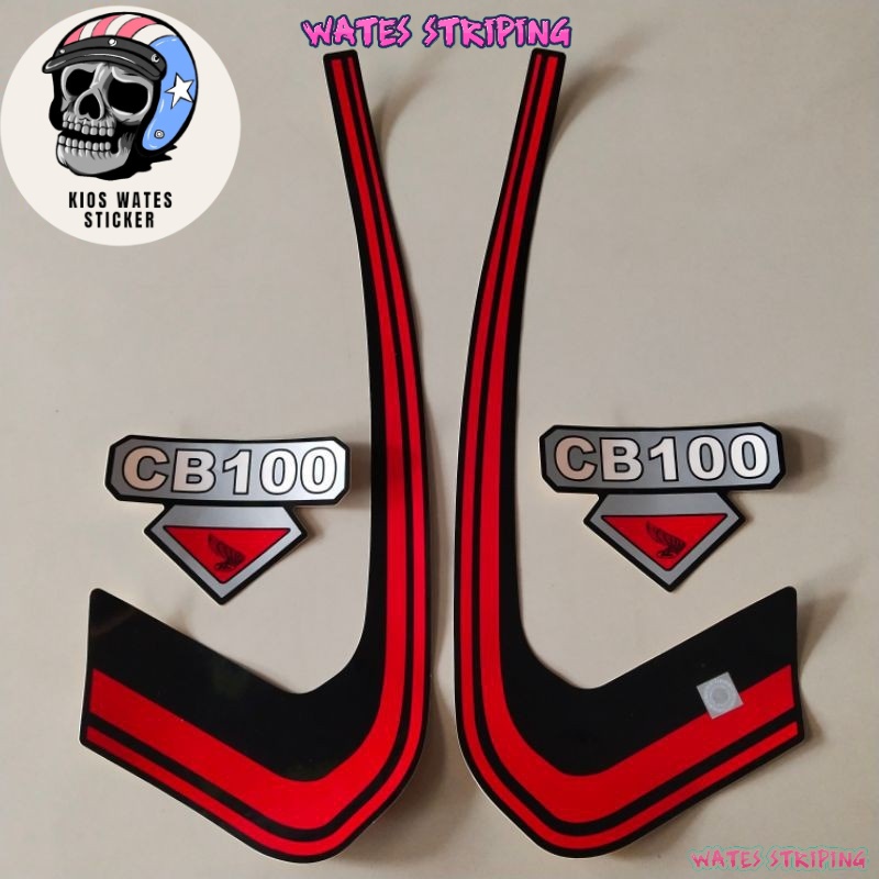 Jual Striping Decal Polet Sticker honda cb 100 cb100 1976 hitam lis ...