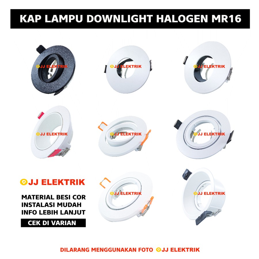 Jual Kap Lampu Downlight MR16 Sorot Spotlight Plafon | Shopee Indonesia