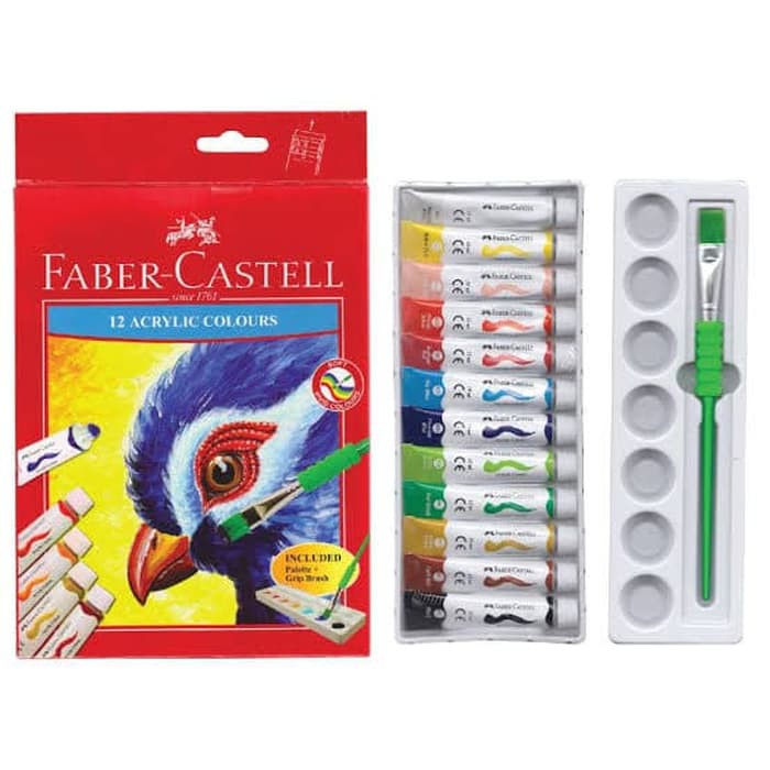 Jual Faber-Castell 12 Acrylic Colors/ akrilik set | Shopee Indonesia