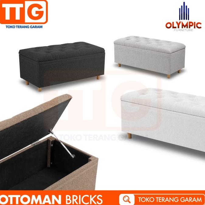Jual OLYMPIC PROCELLA SOFA OTTOMAN / STORAGEBOX PUFF MINIMALIS BRICKS ...