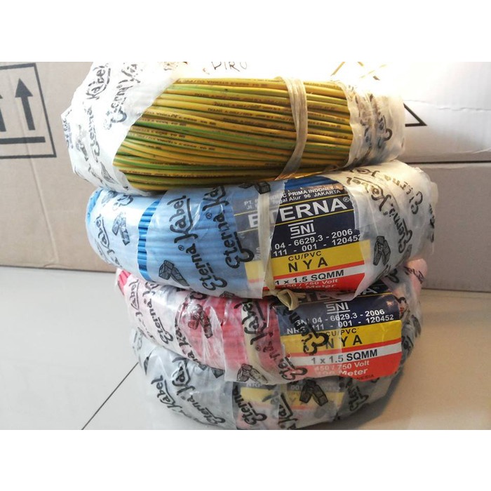 Jual KABEL LISTRIK ETERNA NYA 1X1.5 1X1,5 100 METER HITAM BIRU MERAH KUNING | Shopee Indonesia