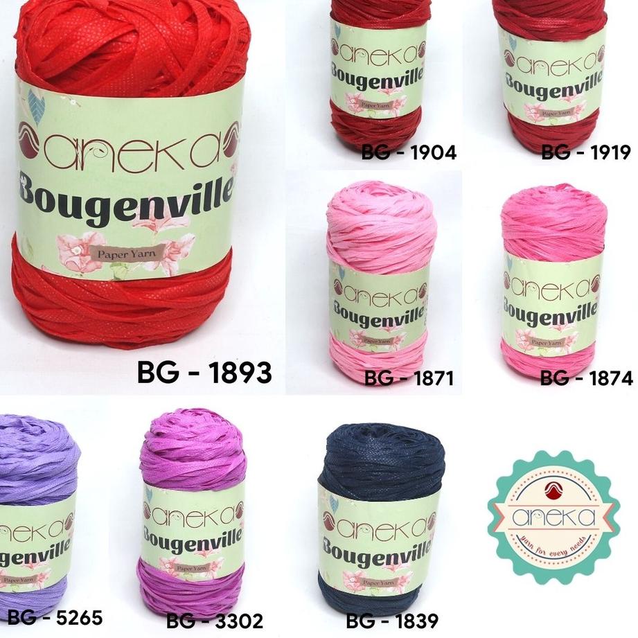 Jual KATALOG - Benang Rajut Bougenville / Rattan / Paper Yarn ...