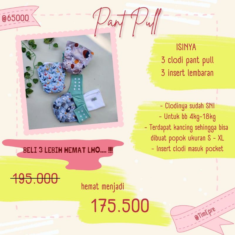 Jual Paket 3 front snap 3 insert lembaran | Shopee Indonesia