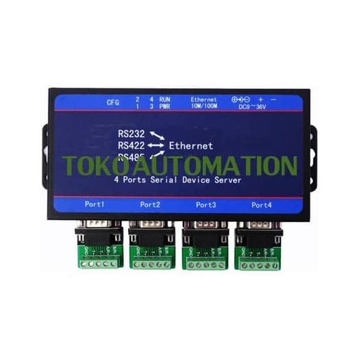 Jual 4 Ports Serial Server RS232 RS485 RS422 To Ethernet Modbus RTU TCP | Shopee Indonesia