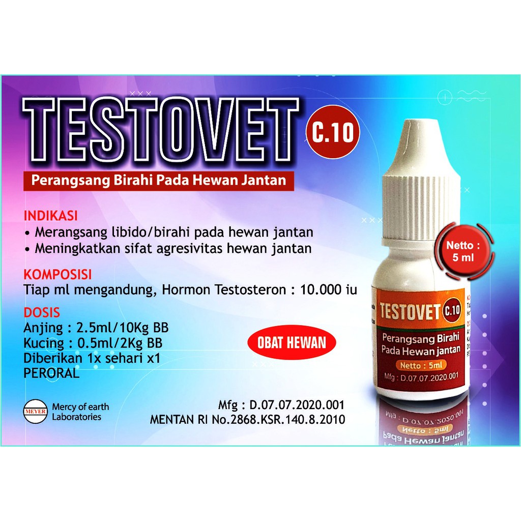 Jual TESTOVET OBAT BIRAHI JANTAN 5ML | Shopee Indonesia