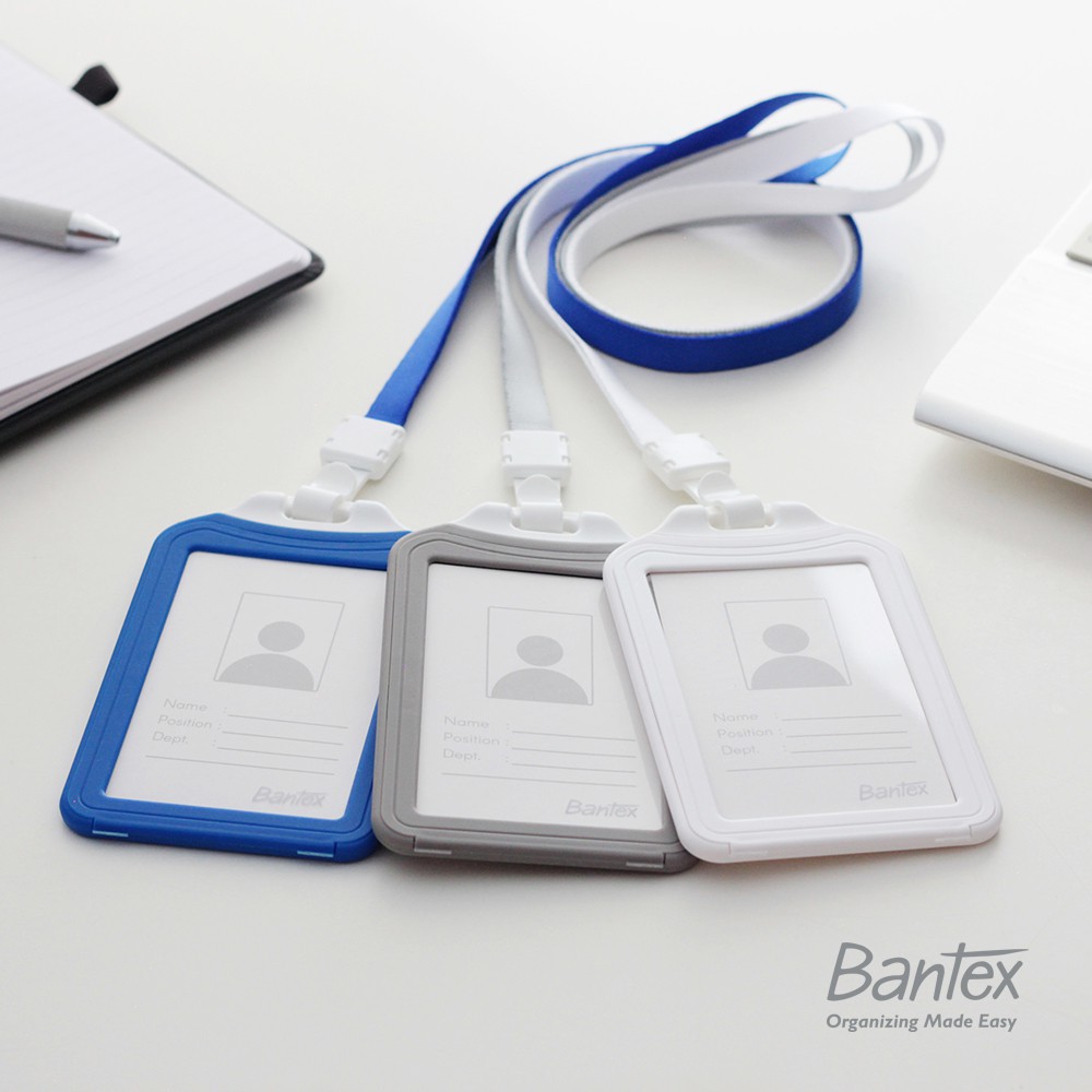 Jual Bantex Dual Side ID Card Holder Lanyard Portrait | Shopee Indonesia