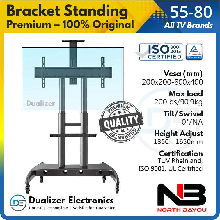 Jual Bracket Standing TV/Monitor LED 85 80 75 70 65 60 55 Inch Stand TV ...