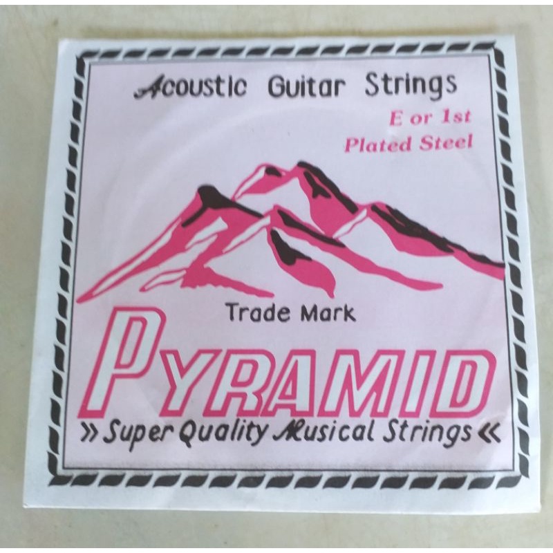 Jual Pyramid tali gitar akustik no.1-6 murah perlusin 12 pcs | Shopee ...