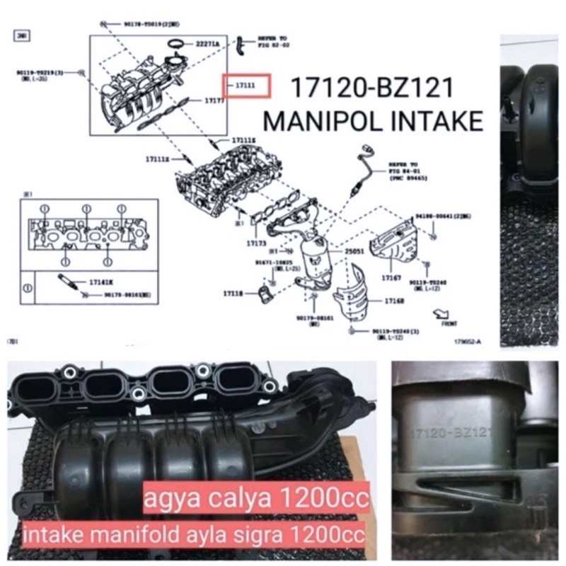 Jual INTAKE MANIFOLD MANIPOL MANIPUL MANIPOLD CALYA SIGRA 17120-BZ121 ...
