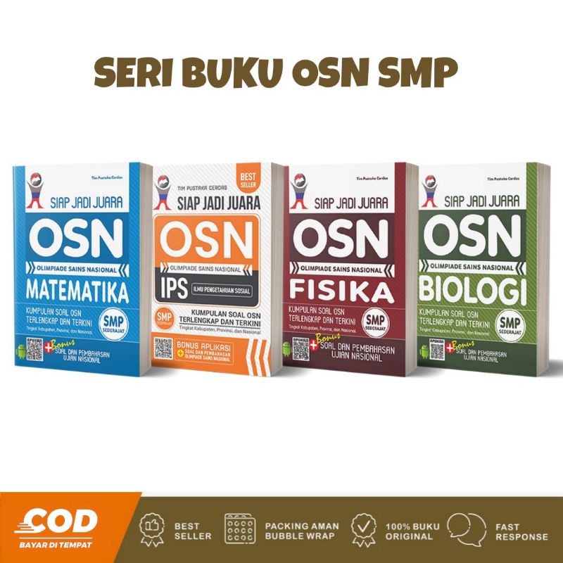 Jual BUKU OSN SMP | Siap Jadi Juara OSN SMP Sederajat Matematika, Fisika, Biologi, IPS | Shopee ...