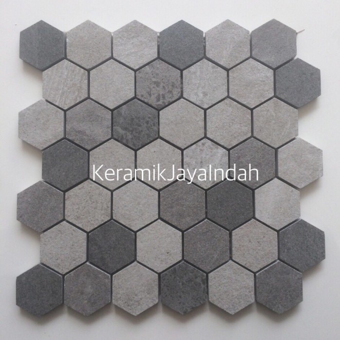 Jual ENZO EARTH COLOR KERAMIK MOZAIK GRANIT HEXAGONAL KERAMIK KITCHEN ...