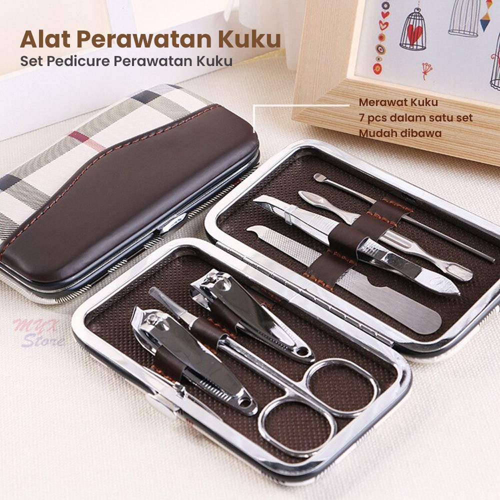 Jual Mani Pedi Set 7in1 Alat Manicure Pedicure Set Gunting Kuku Set ...