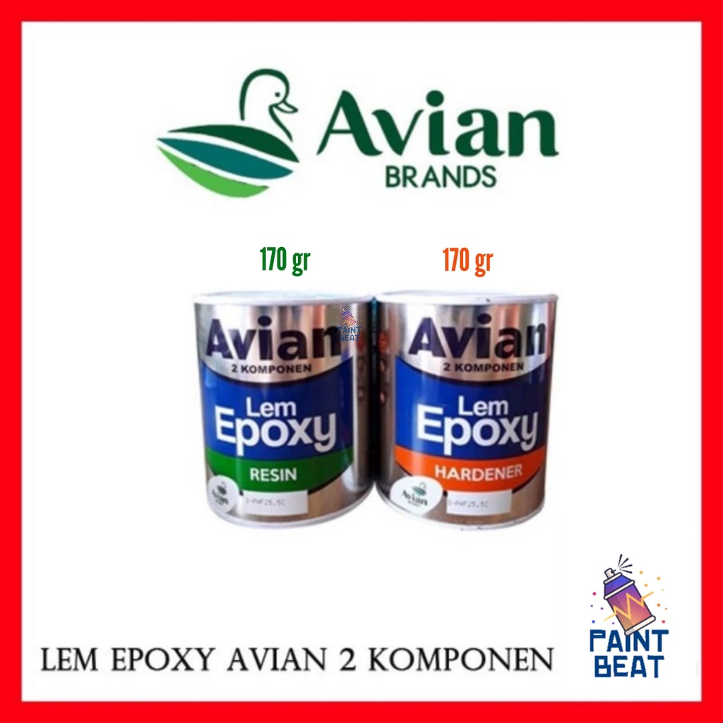 Jual Lem epoxy avian 2 komponen/AVIAN LEM EPOXY RESIN + HARDENER 340gr ...