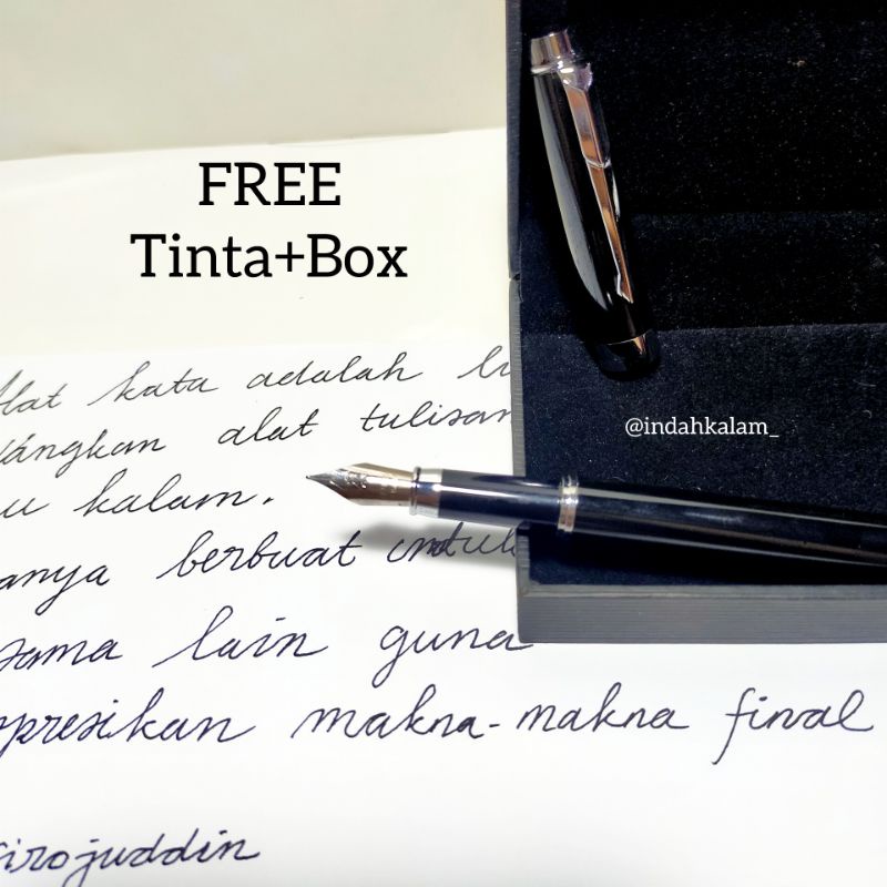 Jual [LANGKA] Fountain Pen Iridium Black Set Nib Box Pulpen Klasik ...