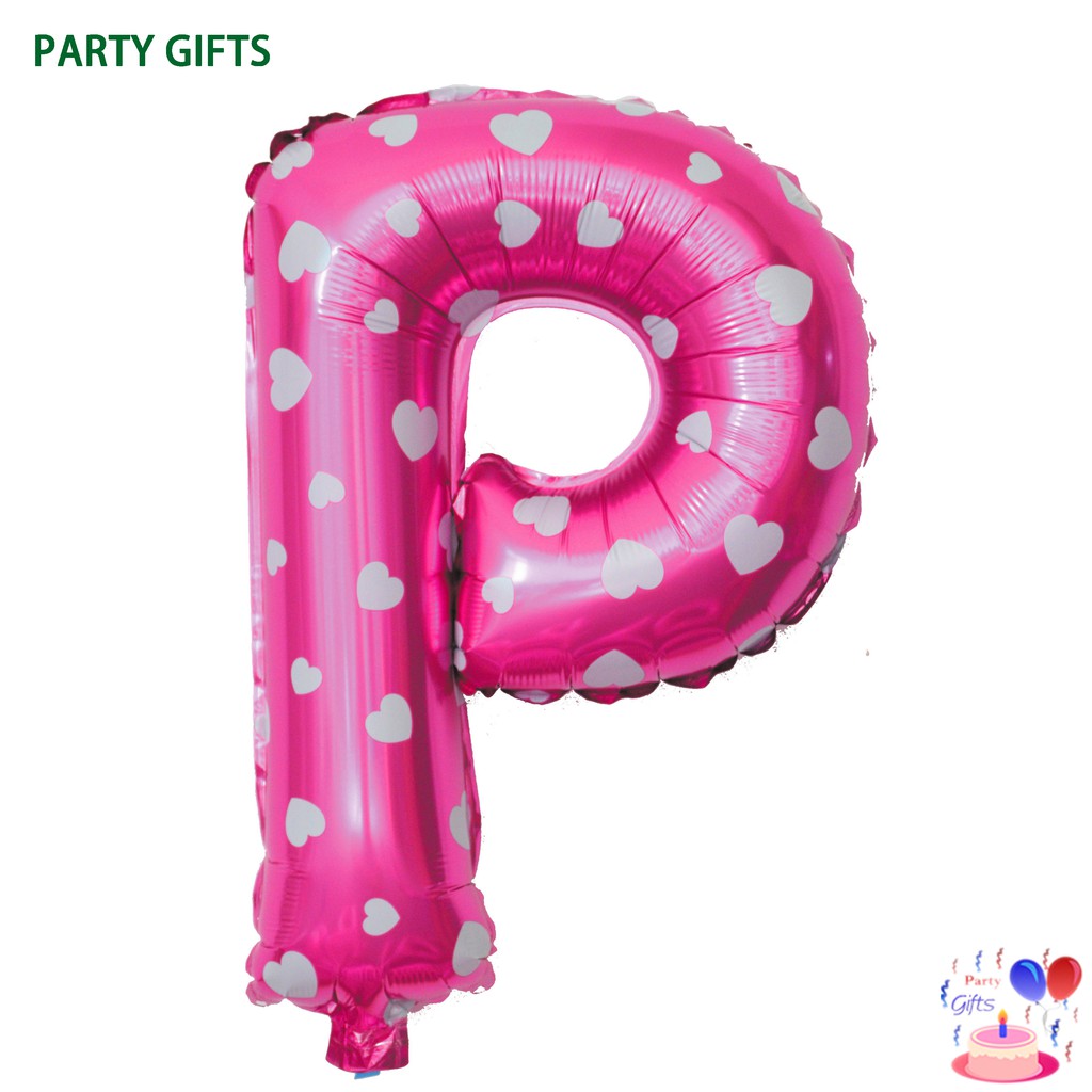 Jual Balon Foil Huruf Pink 16 Inch 40cm A-Z Balon Foil Angka 0-9 Pink ...