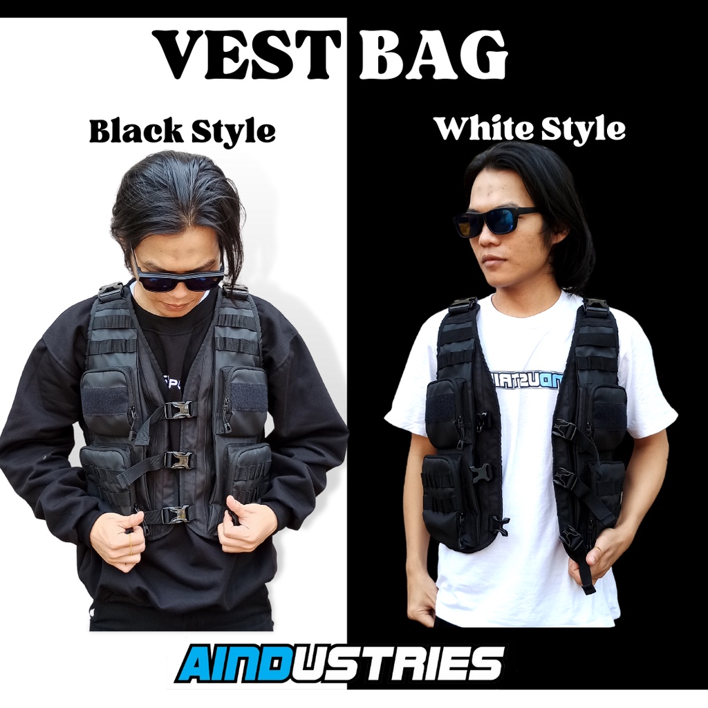 Jual Rompi Motor Tactical Vest Bag Tas Rompi Model Jacket Touring ...