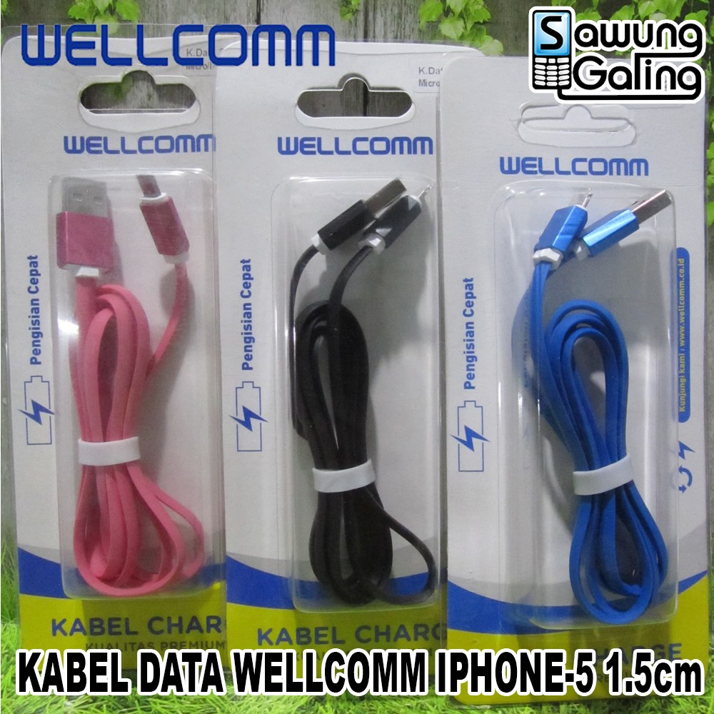 Jual KABEL DATA WELLCOMM 2 IN 1 | Shopee Indonesia