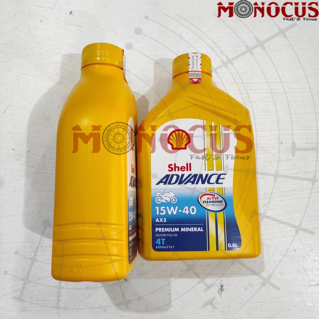 Jual Oli Shell AX5 800ml Shel Advance Oli Mesin Motor Bebek 15w40 ...