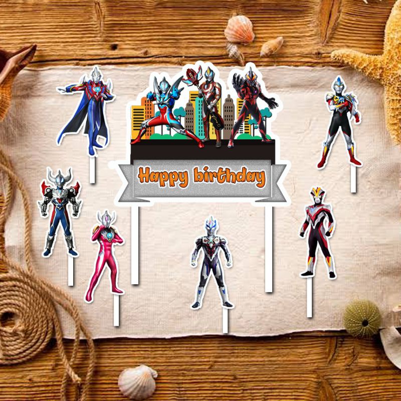 Jual Topper cake ultraman hiasan kue ulang tahun | Shopee Indonesia