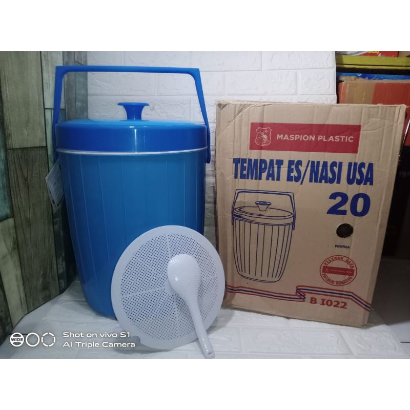 Jual Rice bucket/termos nasi maspion 20 liter air untuk 5-6 liter beras ...
