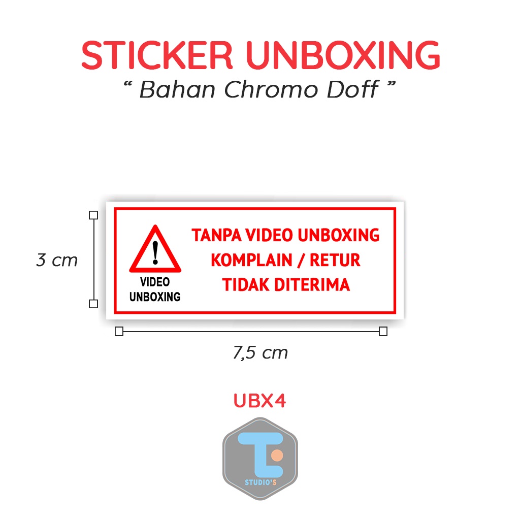 Jual Sticker Unboxing Pengiriman Stiker Fragile Wajib Video Unboxing ...