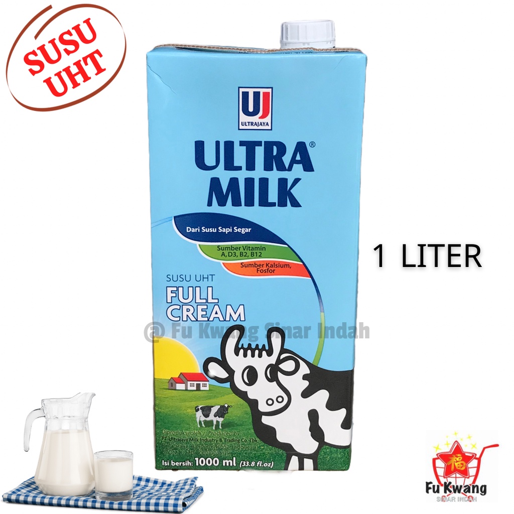 Jual Susu Ultra UHT Plain 1 liter / Full Cream Milk / Ultra Jaya | Shopee Indonesia