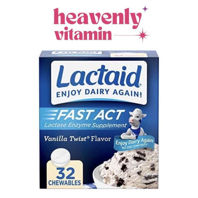 Jual Lactaid Fast Act Lactase Enzyme Supplement 32 Chewables | Shopee ...