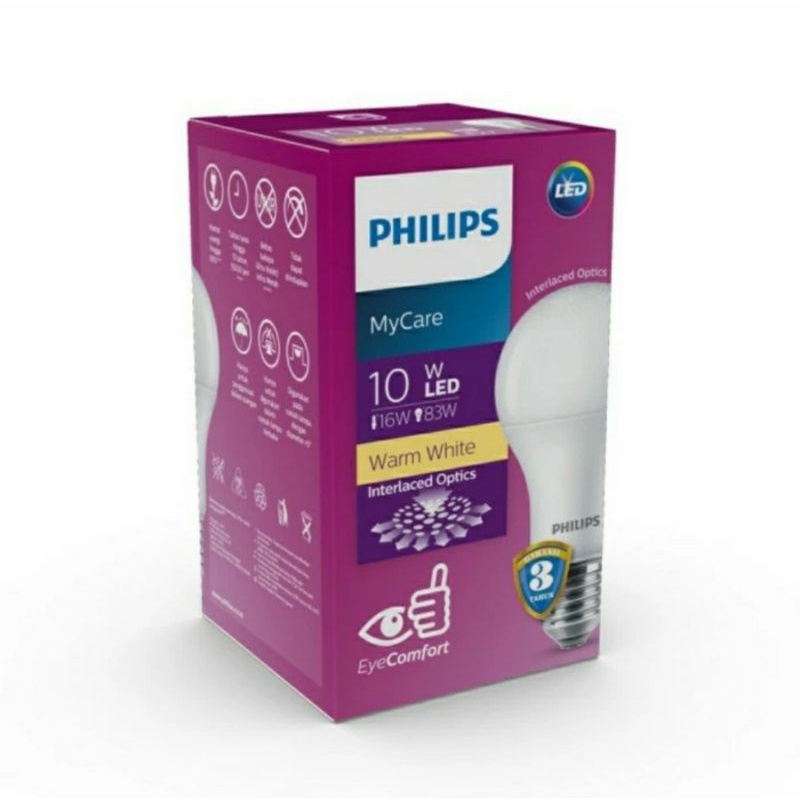 Jual Philips LED Bulb | 3W 4W 6W 8W 10W 12W 14.5W Watt | E27 3000K ...
