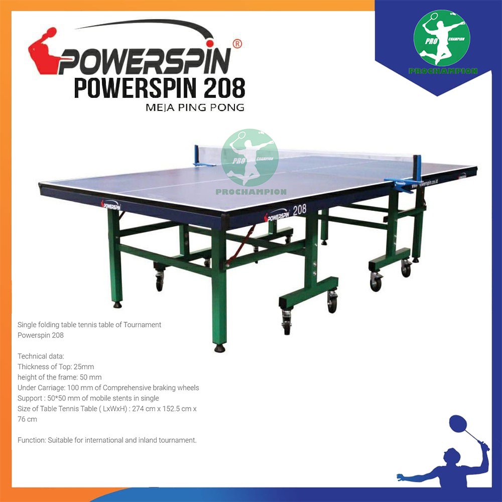 Jual Power Spin 208 / Powerspin 208 Meja Ping Pong Tenis Meja Original | Shopee Indonesia